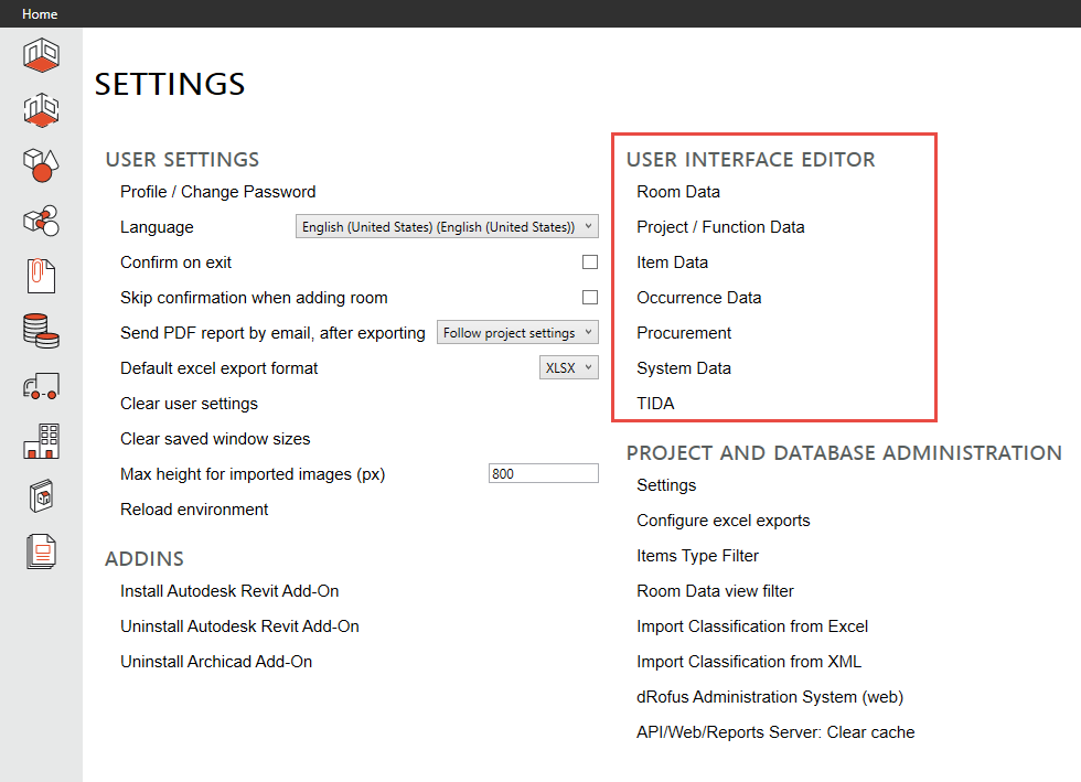 User Interface Editor