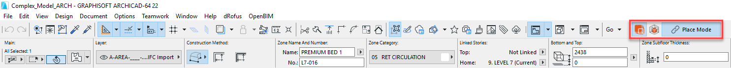 dRofus Panel and Ribbon