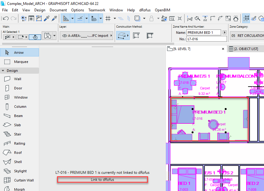 Linking ArchiCAD Zones