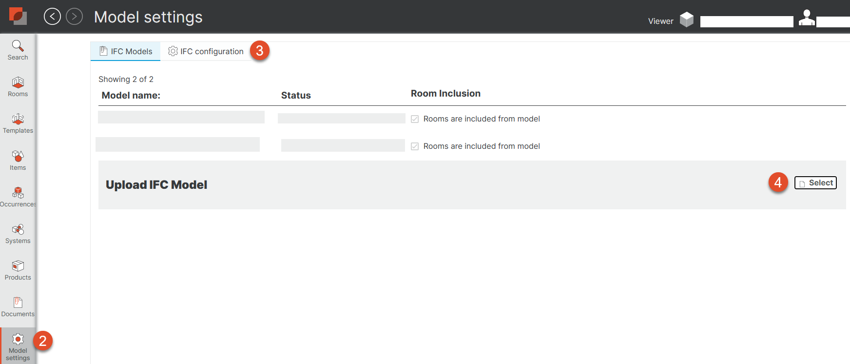 Uploading a model to the IFC web server
