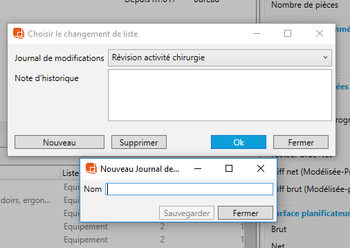 Historique avec « Journal de modifications