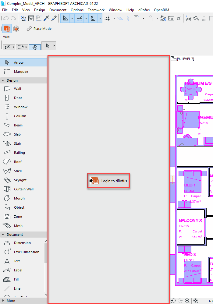 Les menu et panneau du Plug-In