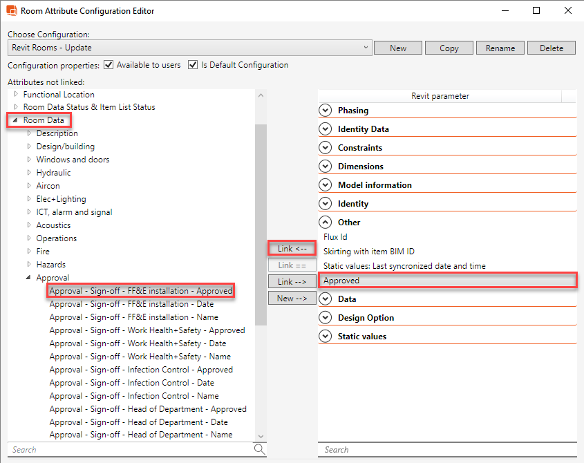 Send data from Revit to dRofus Room Data
