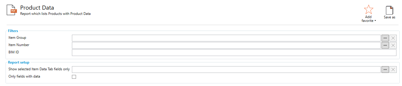 Deprecated Product Data PDF Report