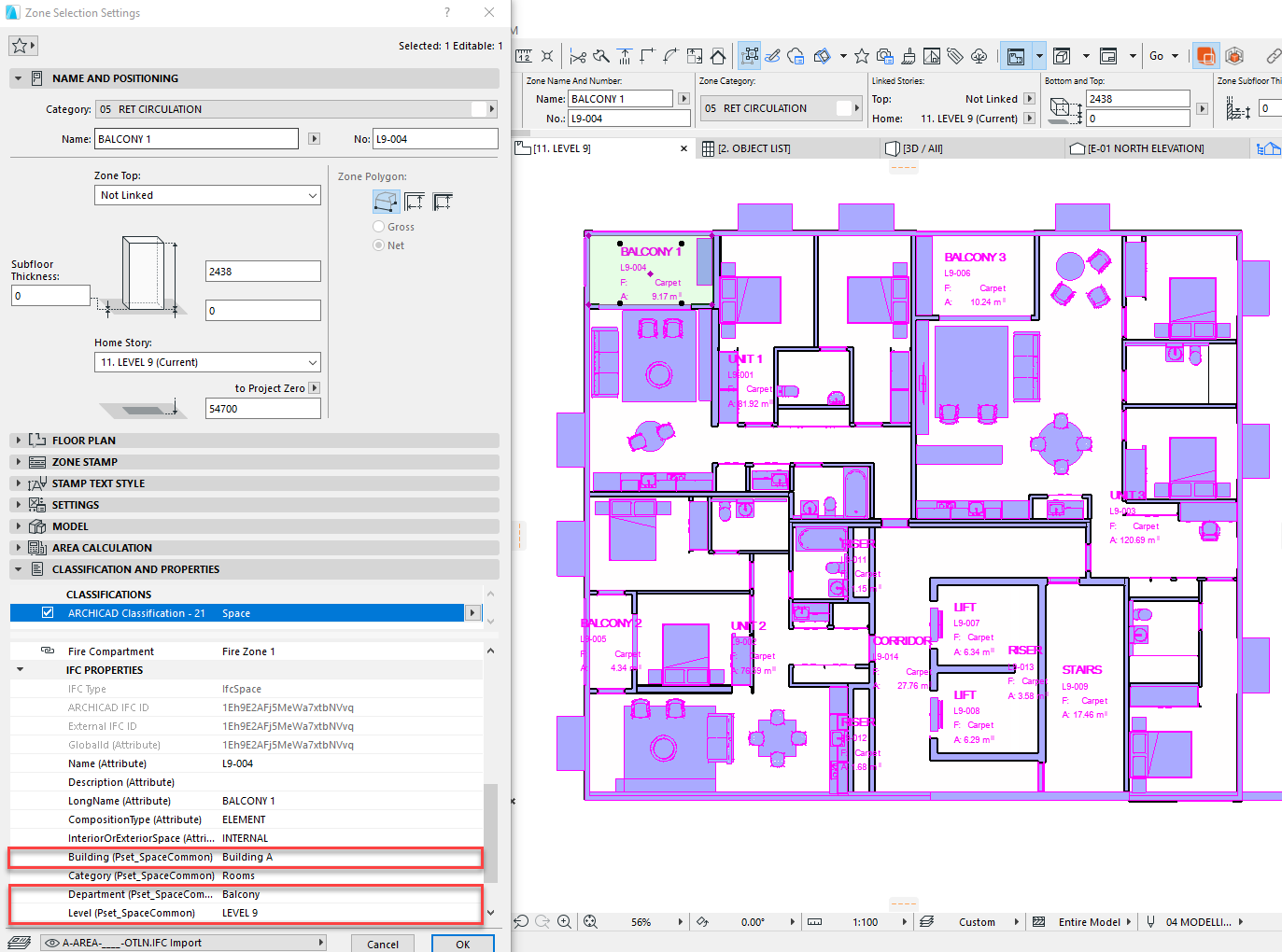 Import ArchiCAD Zones
