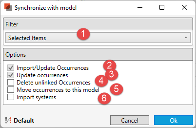Import and synchronize Occurrences