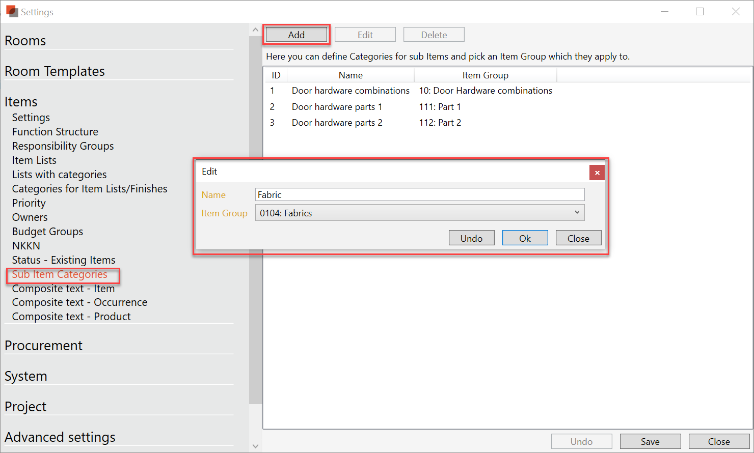 Sub Items as properties