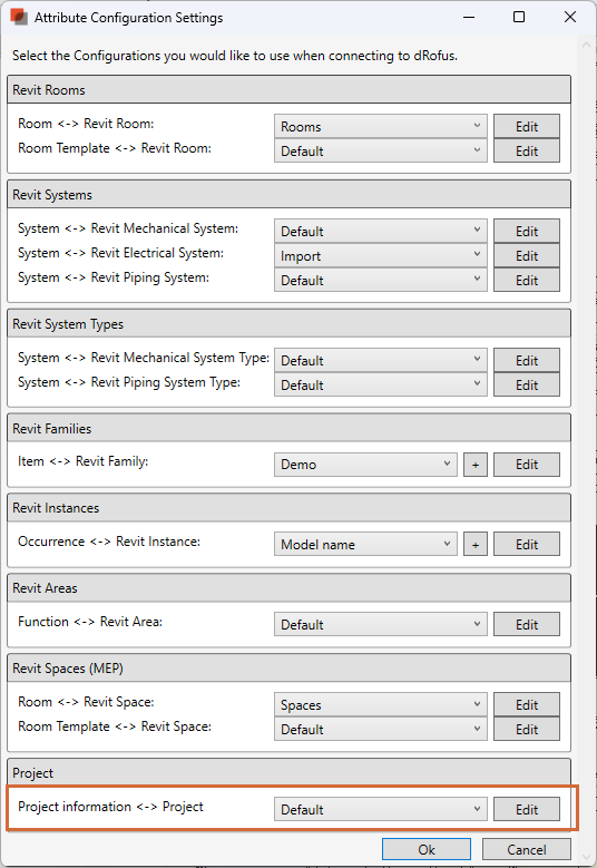 Synchronize Project Information.