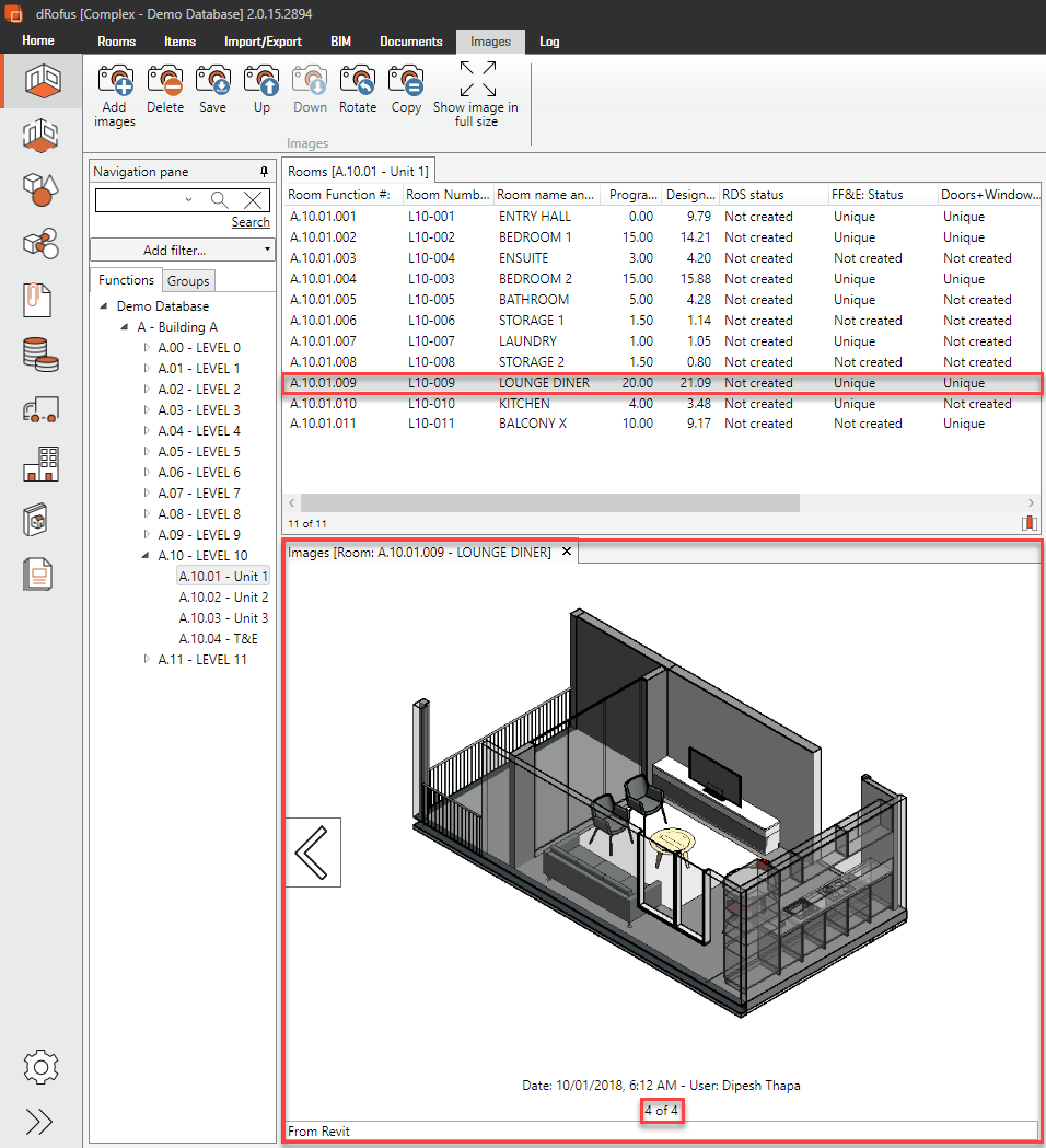 Add Image of Revit Room