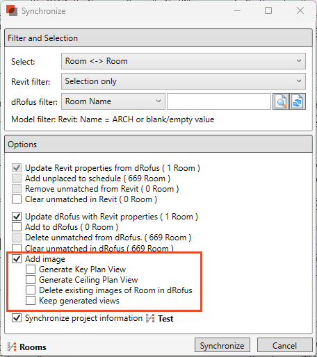 Add Image of Revit Room