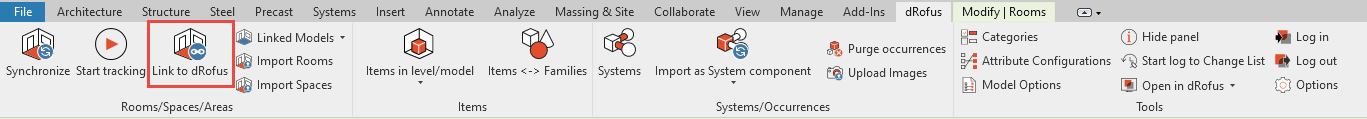 Link Rooms that exists in Revit and dRofus