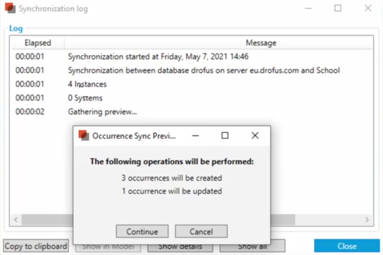 Sync instance in Current View