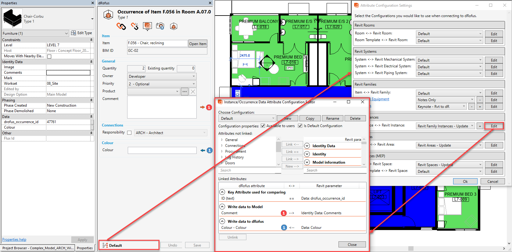 Display dRofus properties in Revit