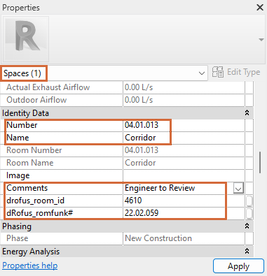 Create or Update Revit Spaces from Linked Revit Model.