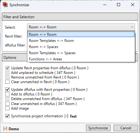 Revit Areas Rooms and Spaces - Request to Synchronize with Central model