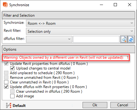 Revit Areas Rooms and Spaces - Request to Synchronize with Central model