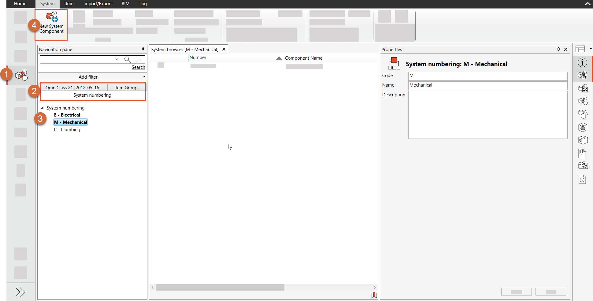 Create System Components in dRofus