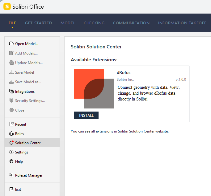 Solibri Extension Installation