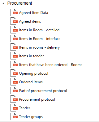 Reports and Exports from the Procurement Process