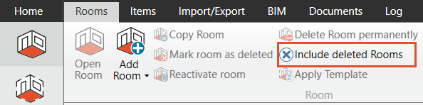 Delete and reactivate deleted Rooms