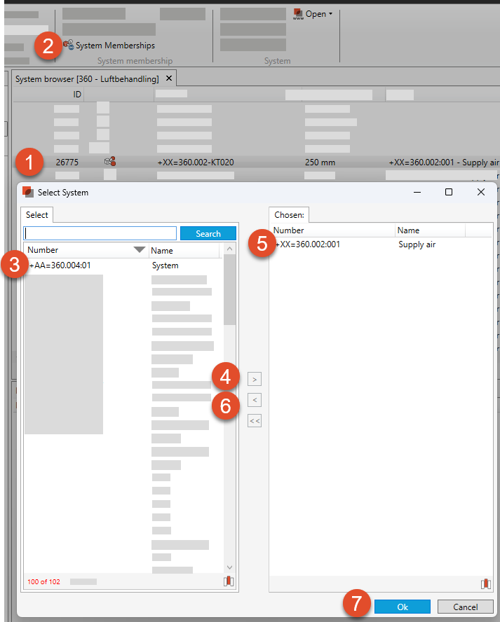 Add or remove the selected Component or System Component as a member of a System
